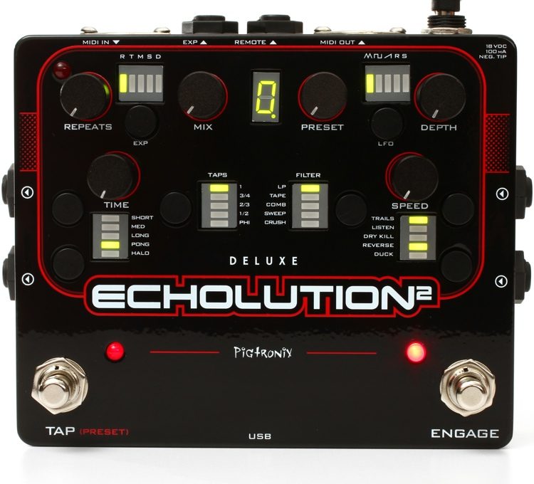 Pigtronix Echolution 2 Deluxe Delay Pedal | Sweetwater