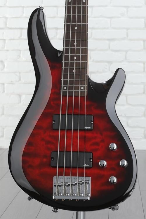 Cherry Red Bass Guitar