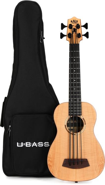 Kala U-Bass Flame Maple Acoustic-electric Bass Guitar - Natural Satin ...