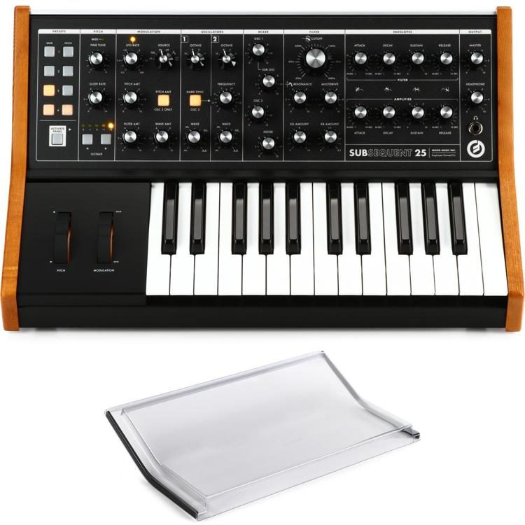 Moog Subsequent 25 Analog Synthesizer with Decksaver Cover | Sweetwater