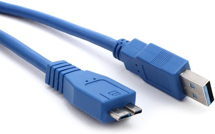 Hosa SuperSpeed USB 3.0 Cable - Type A to Micro-B, 3' | Sweetwater