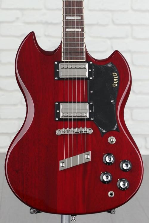 Guild Polara Deluxe Electric Guitar - Cherry Red | Sweetwater