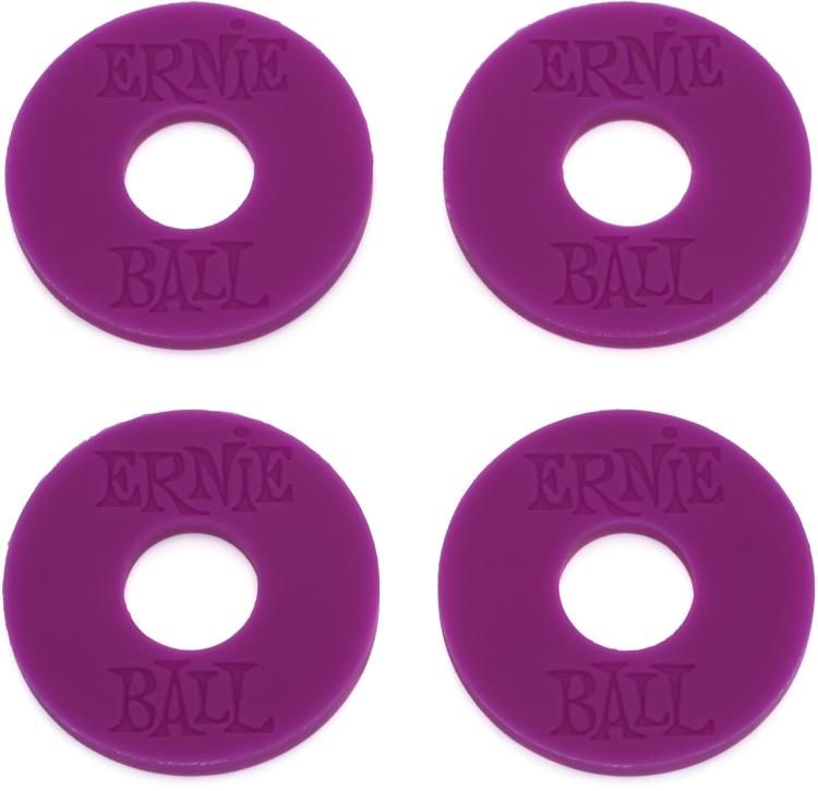 Ernie Ball Rubber Strap Blocks - Purple (4-pack) | Sweetwater