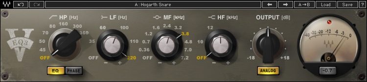 Waves V-EQ3 3-band Equalizer Plug-in | Sweetwater