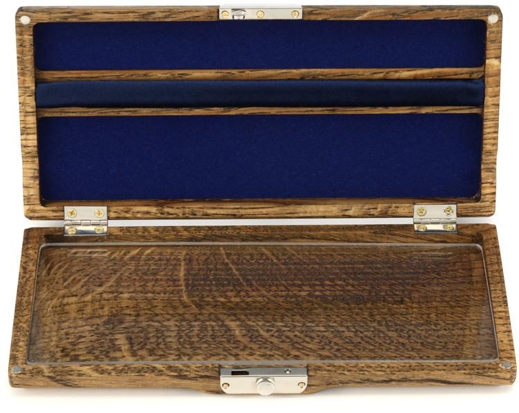 Reediano Bb Clarinet and Alto Saxophone Reed Case - Dark Oak with Blue ...