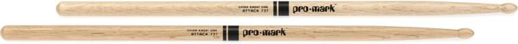 Promark Classic Attack Drumsticks - Shira Kashi Oak 727, Wood Tip ...