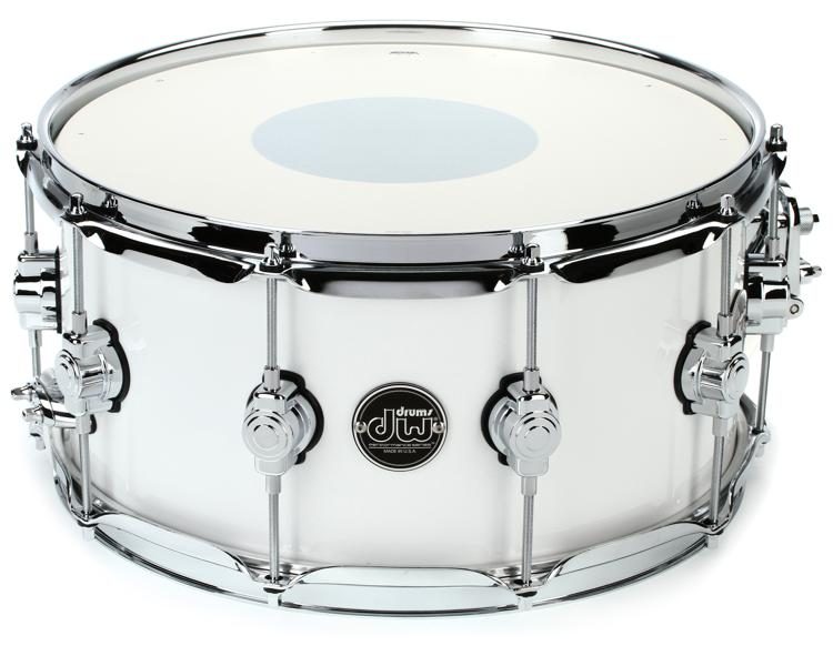 DW Performance Series Snare Drum - 6.5" x 14" Gloss White Lacquer ...