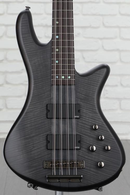 Schecter Stiletto Studio-8 Bass Guitar - See-Thru Black Satin | Sweetwater
