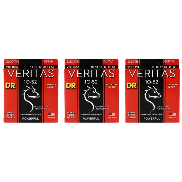 DR Strings VTE-10/52 Veritas Electric Guitar Strings - .010-.052 Medium ...