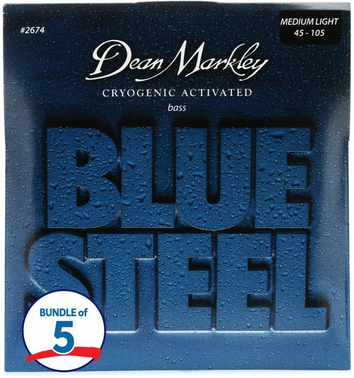 Dean Markley 2674 Blue Steel Bass Guitar Strings - .045-.105 Medium ...