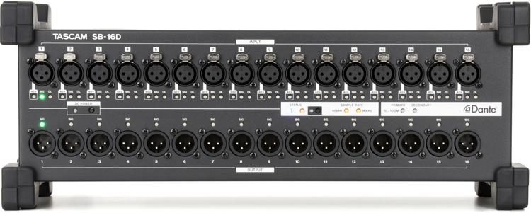 TASCAM SB-16D 16-input/16-output Dante Stage Box | Sweetwater