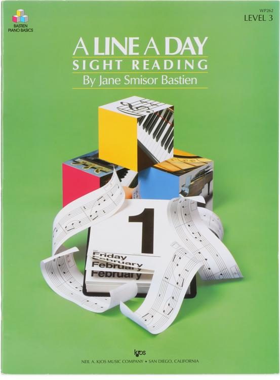Kjos A Line A Day Sight Reading Book Level 3 - Piano | Sweetwater