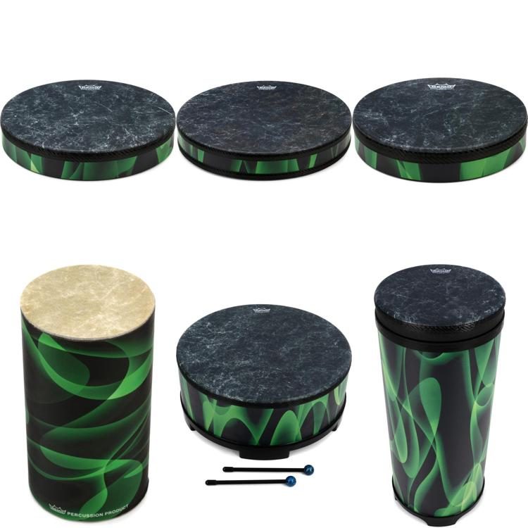 Remo Green and Clean Frame Drum Bundle | Sweetwater