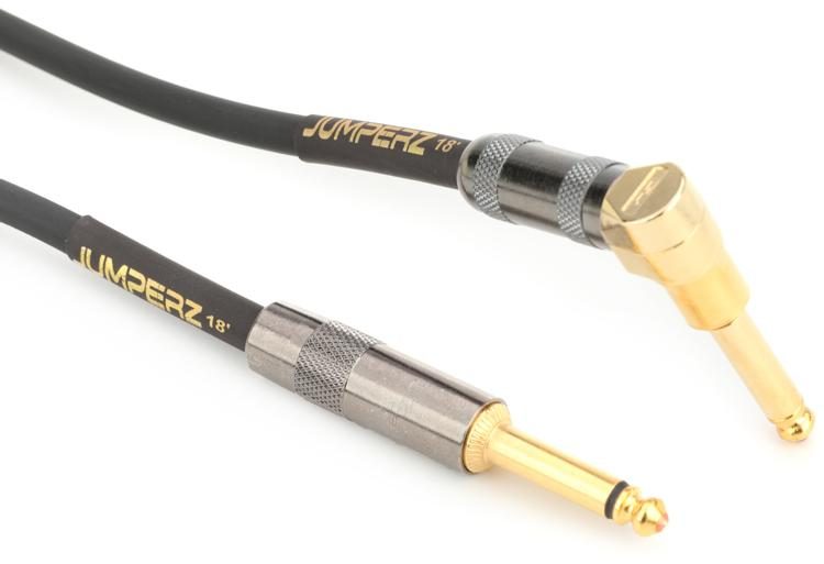 JUMPERZ Zipline Gold Quiet T-style Instrument Cable - 18 feet | Sweetwater