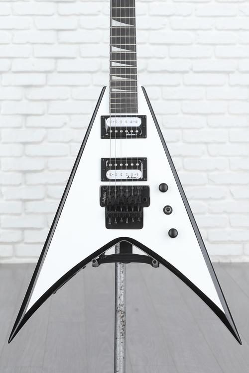 Jackson JS Series King V JS32 - White with Black Bevels | Sweetwater