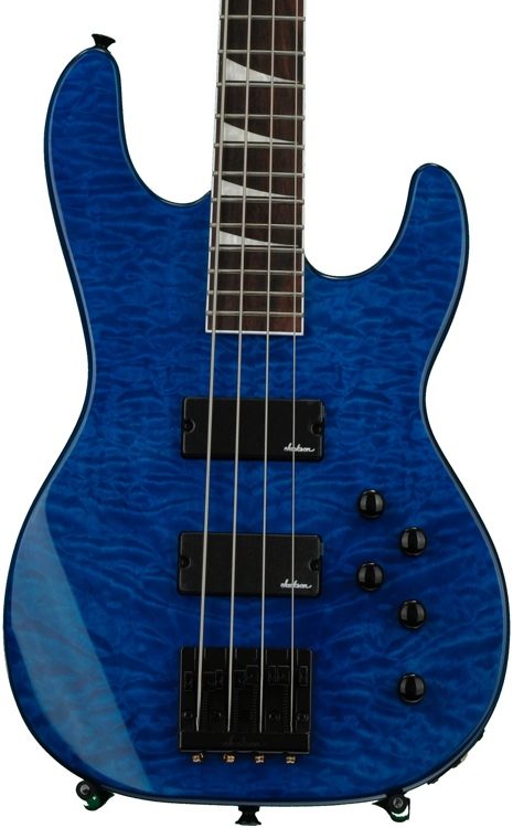 Jackson JS3 Concert Bass - Transparent Blue | Sweetwater