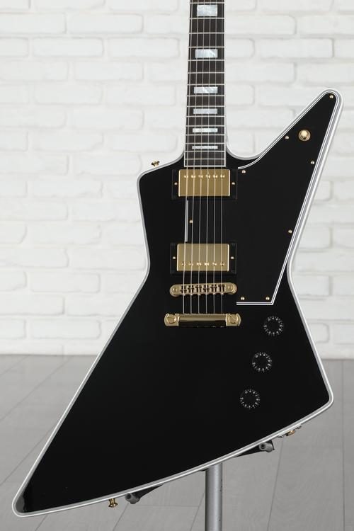 Gibson Custom Explorer Custom - Ebony with Ebony Fingerboard | Sweetwater