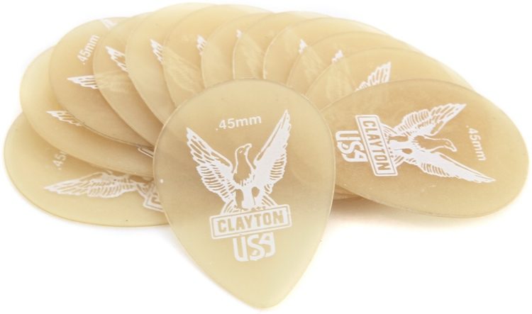 Clayton Ultem Small Teardrop Picks 12-pack .45mm | Sweetwater