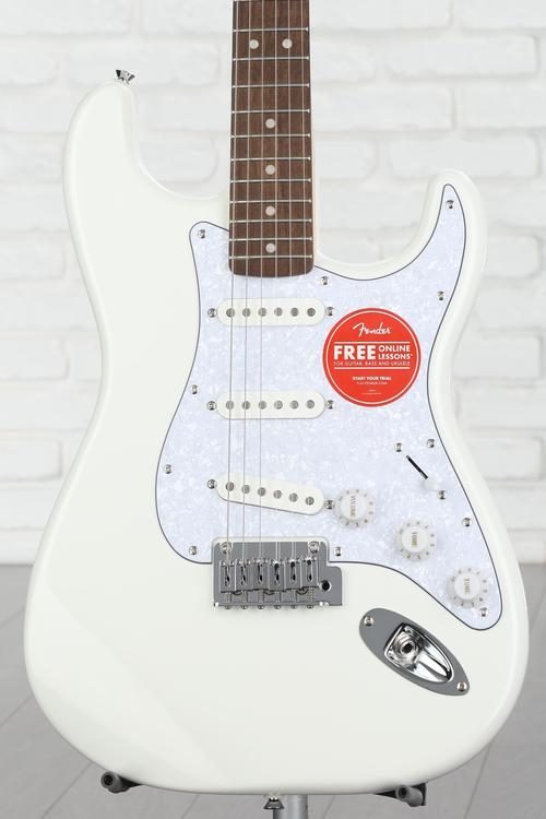 Squier Affinity Series Stratocaster - Arctic White with White Pearloid ...