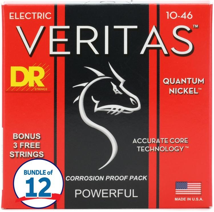 DR Strings VTE-10 Veritas Electric Guitar Strings (12-Pack) - .010-.046 ... DR Strings VTE-10 Veritas Electric Guitar Strings (12-Pack) - .010-.046 ...