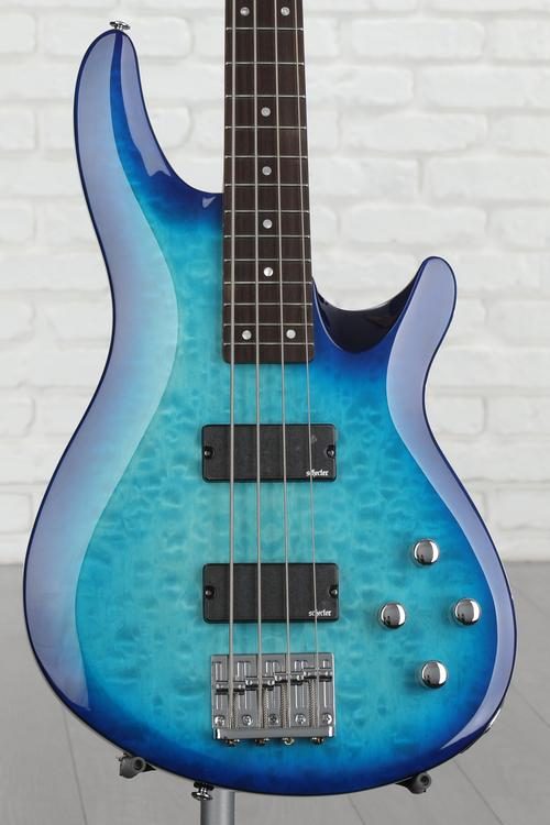 Schecter C-4 Plus Bass Guitar - Ocean Blue Burst | Sweetwater