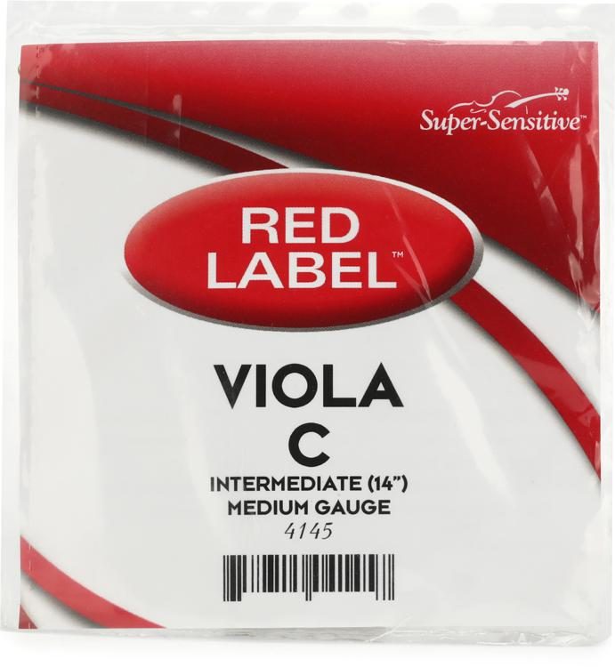 Super-Sensitive 4145 Red Label Viola C String - 14-inch | Sweetwater
