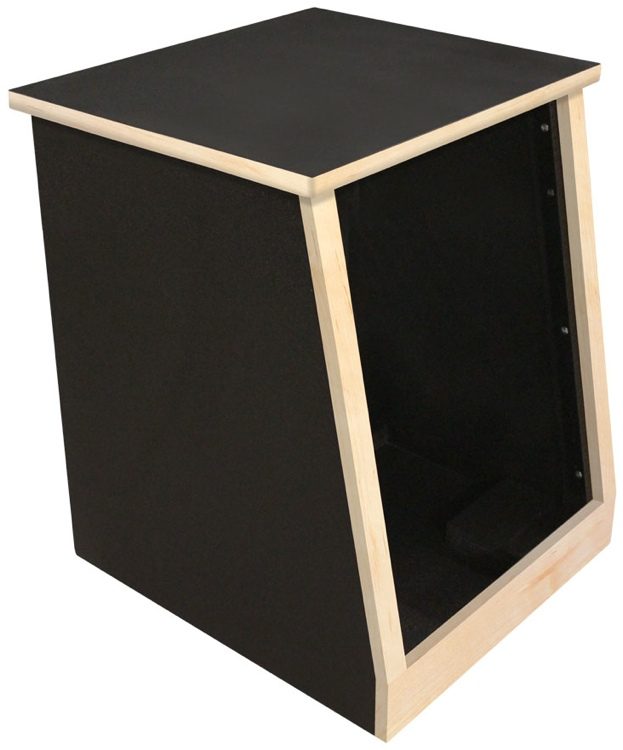 Sound Construction Single Bay Slanted 14U Studio Rack - Maple Trim ...