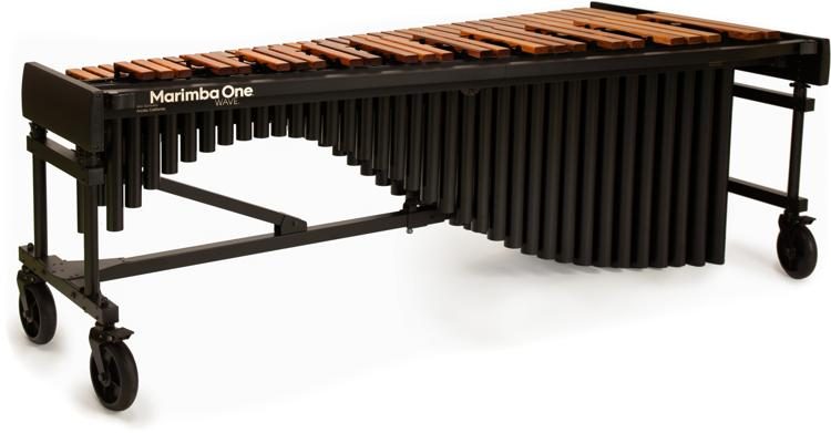 Marimba One 5.0-Octave Wave Marimba - Black Basso Bravo Resonators and ...