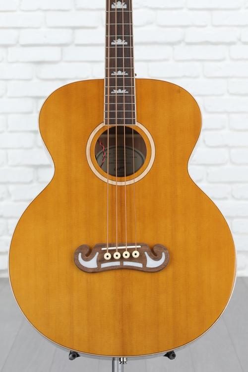Epiphone El Capitan J-200 Studio Acoustic-electric Bass Guitar - Aged ...
