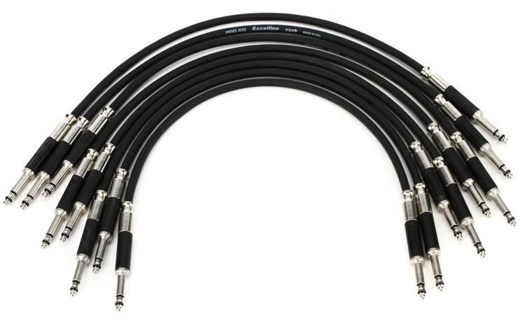 Pro Co TT8PK-1 Excellines TT Cable 8-pack - 1 foot | Sweetwater