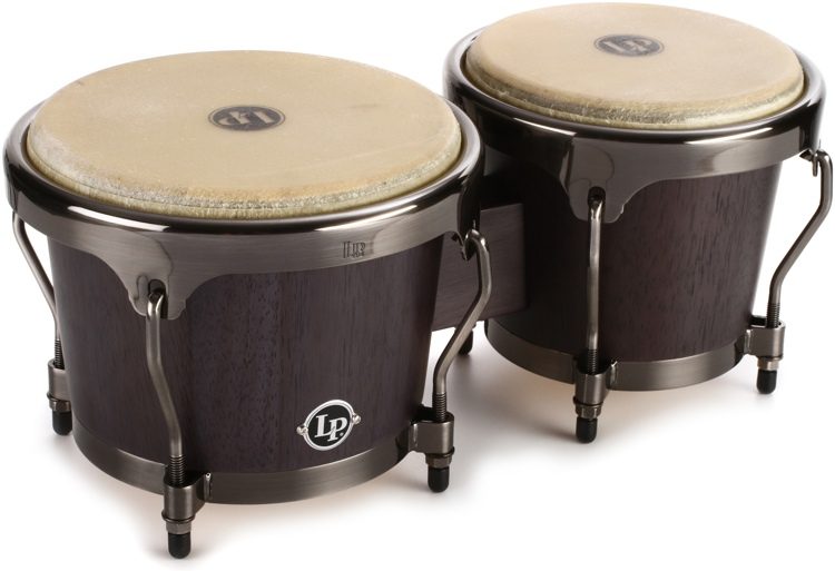 Latin Percussion Highline Bongos - Ebony Stain | Sweetwater