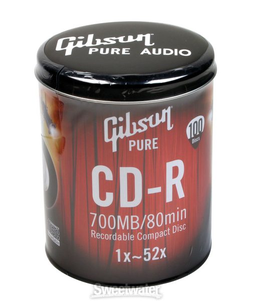 Gibson Audio Retro Vinyl CD-R 100-pack Tin - 100-pack | Sweetwater
