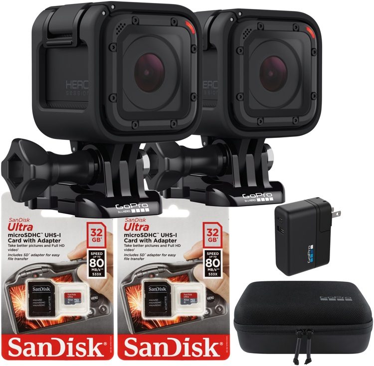 GoPro HERO5 Session 4K Camera 2-Pk Starter Bundle | Sweetwater