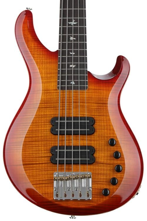 PRS Grainger 5-String Bass Guitar - Dark Cherry Burst with Rosewood ...