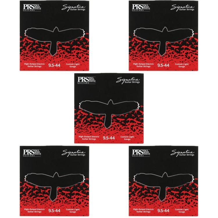 PRS Signature Electric Guitar Strings - .0095-.044 Custom Light 5-Pack ...