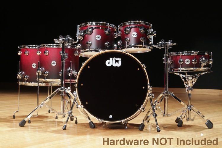 DW Collector's Series 6-piece Shell Pack - Black Fade | Sweetwater