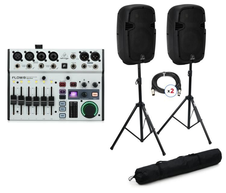 Behringer FLOW 8 8-input Digital Mixer PA Bundle | Sweetwater