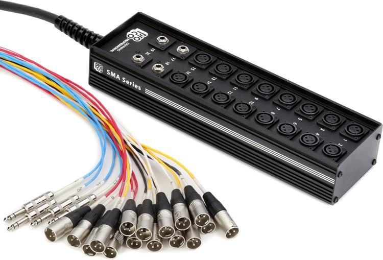 Pro Co SMA1604FBQ-50 SMA Series 16x4 Stage Snake with 1/4 inch Returns ...