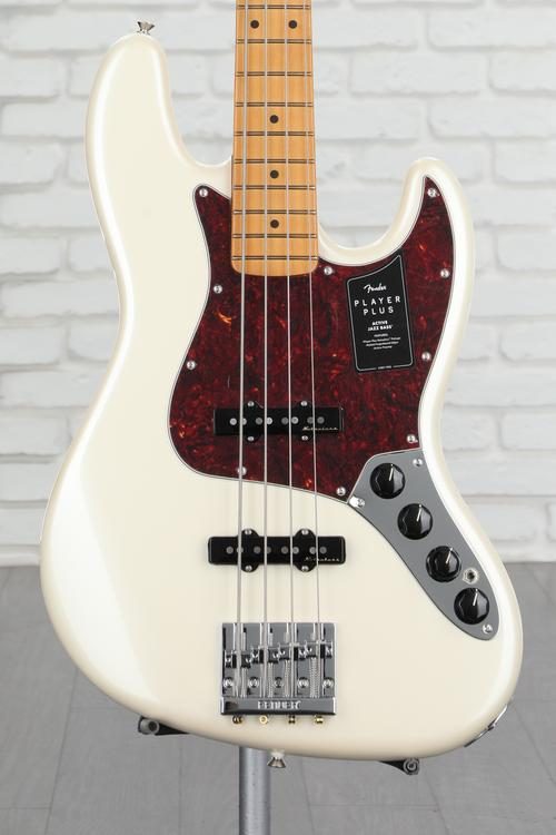 Fender Player Plus Active Jazz Bass - Olympic Pearl with Maple ...