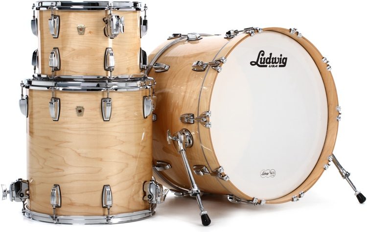 Ludwig Classic Maple 3-piece Shell Pack 22" Kick - Natural Lacquer ...