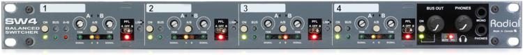 Radial SW4 4-channel Balanced Audio Switcher | Sweetwater