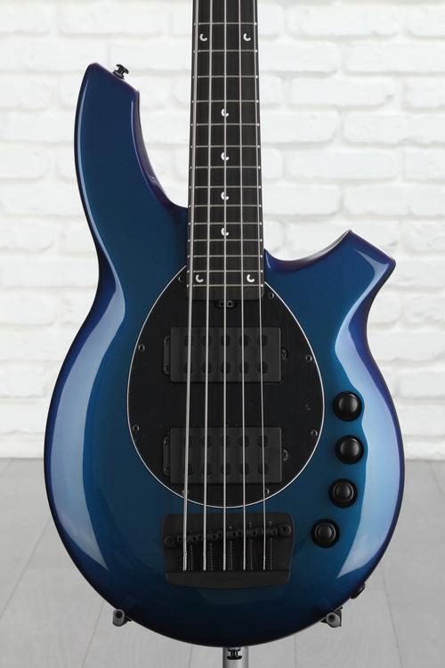 Ernie Ball Music Man Bongo 5 Bass Guitar - Saphhire Iris, Sweetwater ...