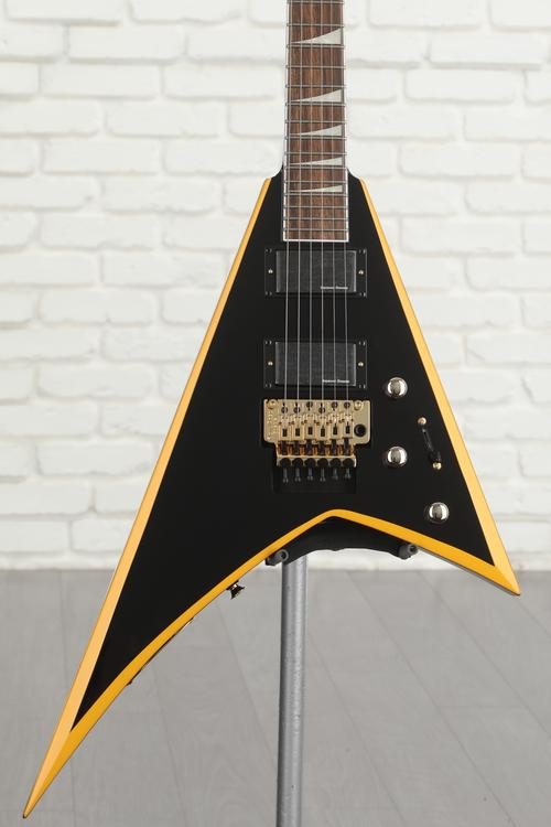 Jackson X Series Rhoads RRX24 - Black with Yellow Bevels | Sweetwater