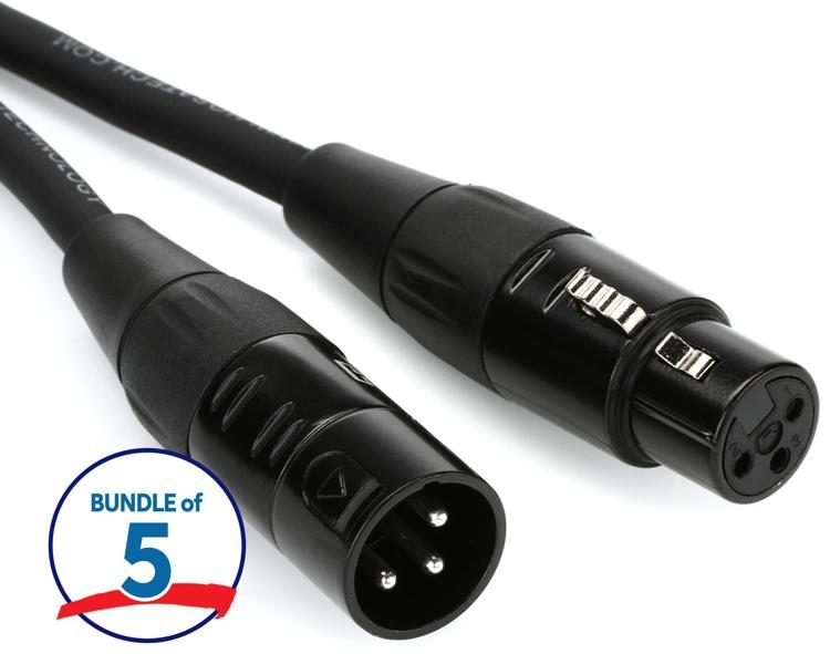 Hosa HMIC-030 Pro Microphone Cable 5-Pack - 30 foot | Sweetwater