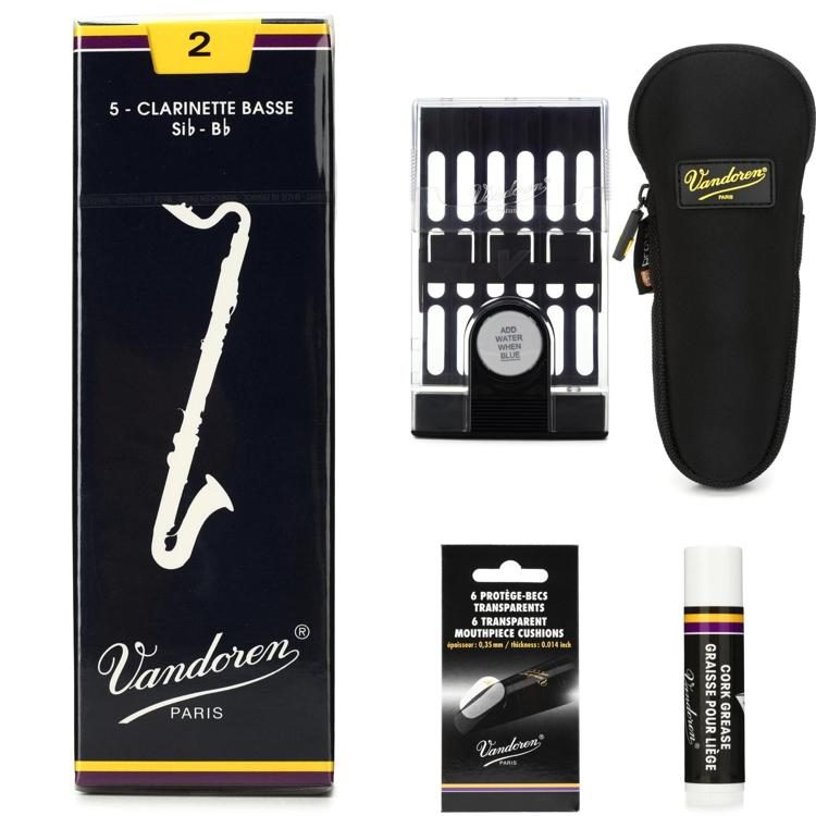 Vandoren CR122 Traditional Bass Clarinet Reed Accessories Bundle - 2.0 ...