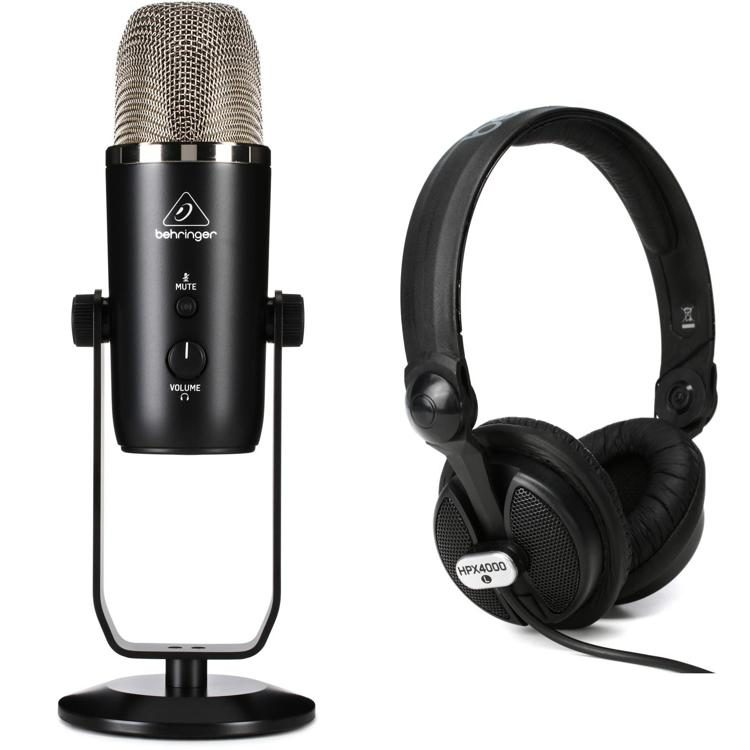 Behringer Bigfoot USB Condenser Mic with DJ Headphones Bundle | Sweetwater
