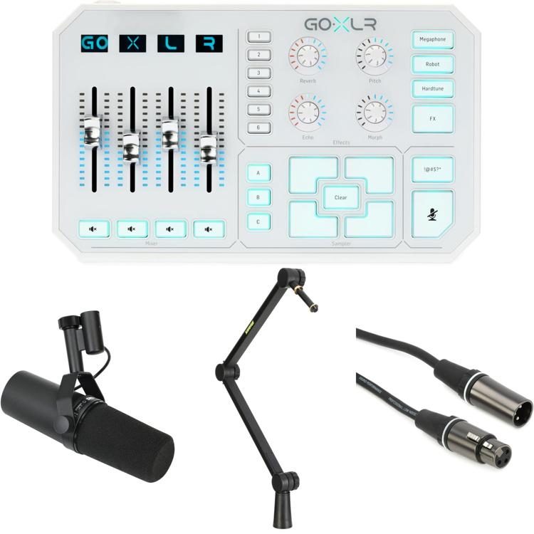 TC-Helicon GoXLR 4-channel USB Streaming Mixer and Shure SM7B Broadcast ...