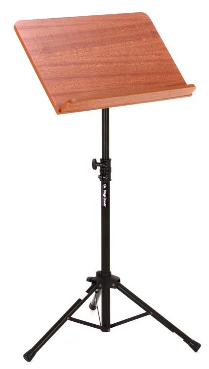 On-Stage SM7312W Conductor Stand with Wide Rosewood Bookplate | Sweetwater