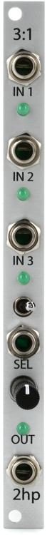 2HP 3:1 Eurorack Gate Switch Module - Silver | Sweetwater