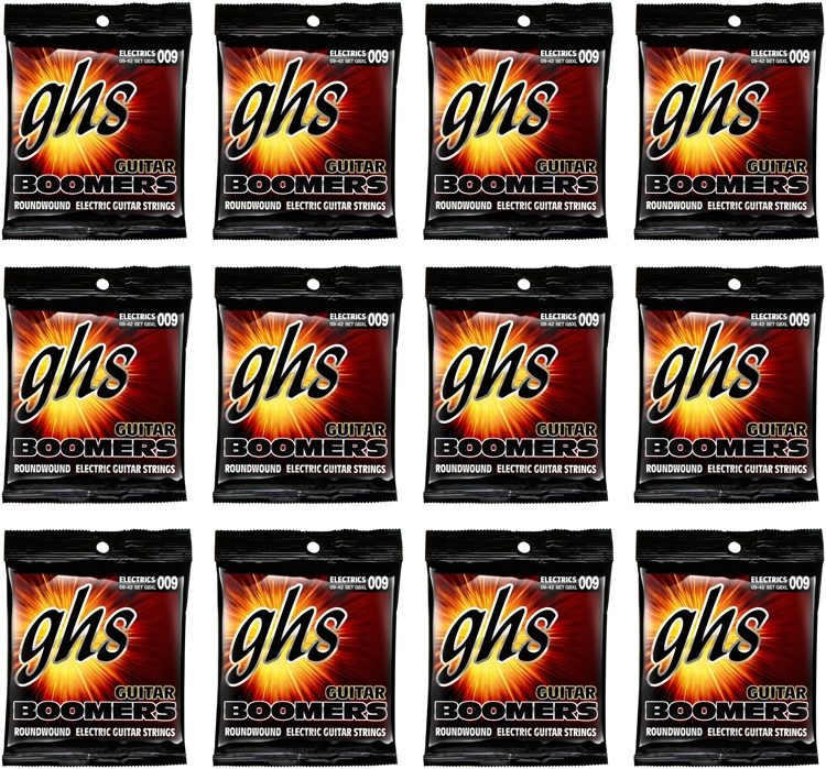 GHS GBXL Guitar Boomers Roundwound Extra Light Electric Guitar Strings ...